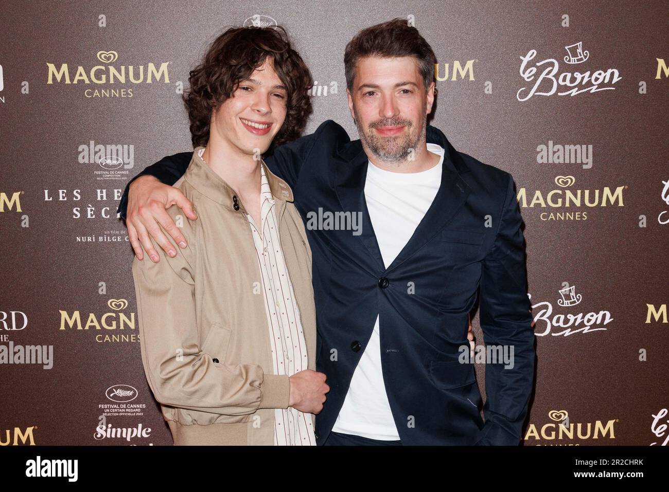 Cannes, France. 18th May, 2023. Paul Kircher and Thomas Cailley ...