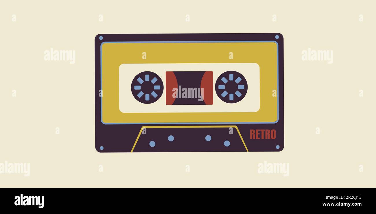Retro audio cassette. Back to the 90s concept Stock Vector Image & Art ...