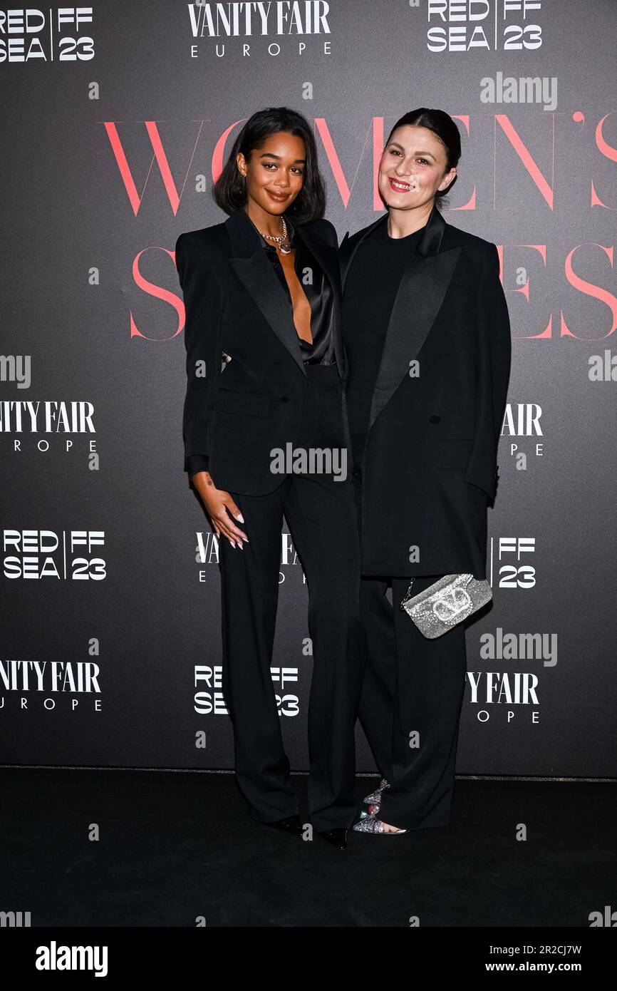 Cannes, France, 18/05/2023, Italy. 18th May, 2023. Laura Harrier, Esmeralda Brajovic 76th Cannes ...