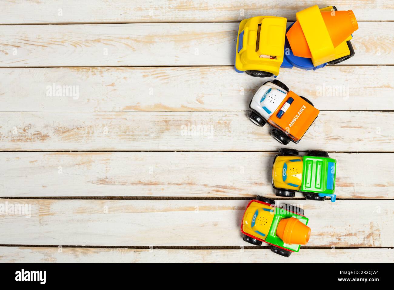 children toys, top view Stock Photo - Alamy