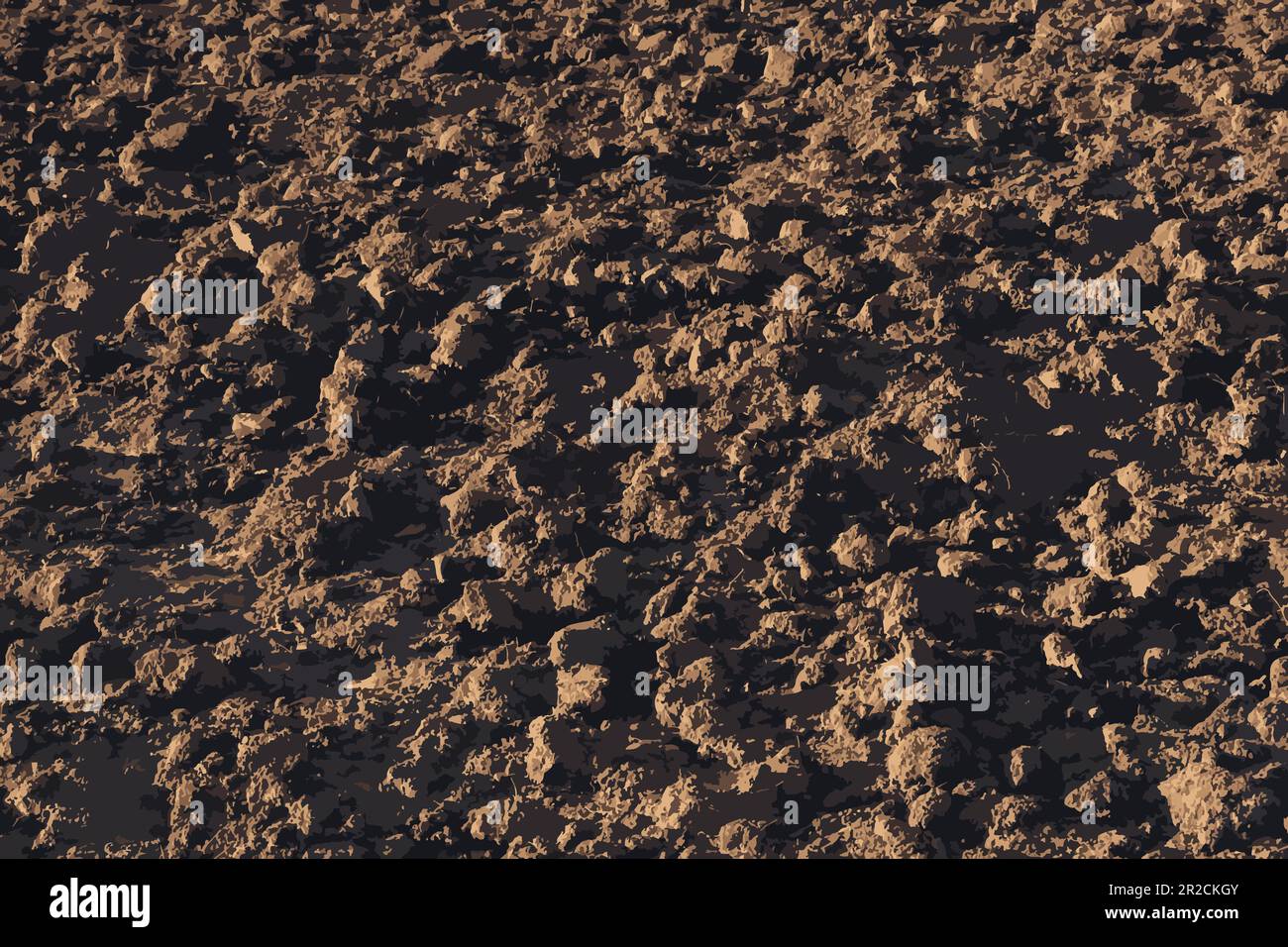 Realistic illustration of soil texture background. Fertile soil ...