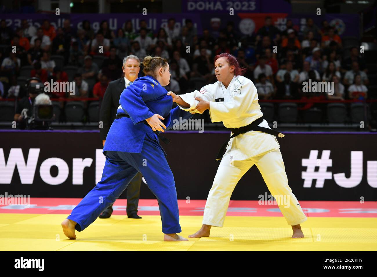 Milica Zabic (SRB) fight against Daria Vladimirova (AIN) World Judo Championships Doha 2023 ...