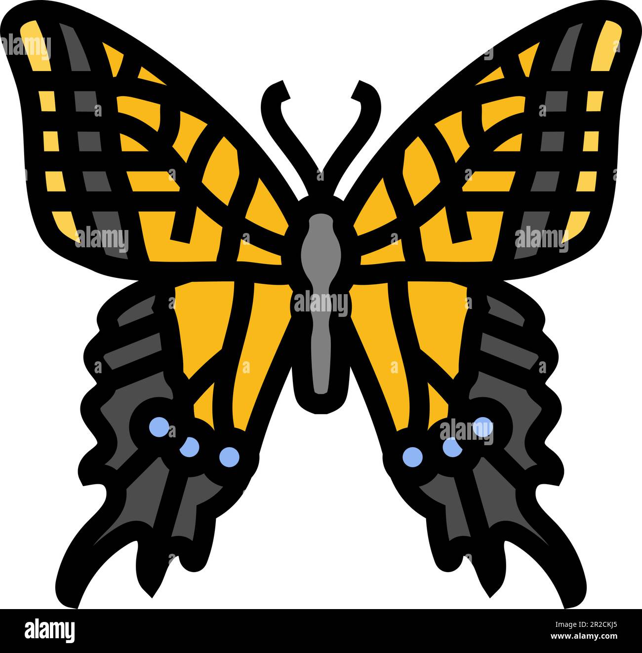 two tailed swallowtail insect color icon vector illustration Stock ...