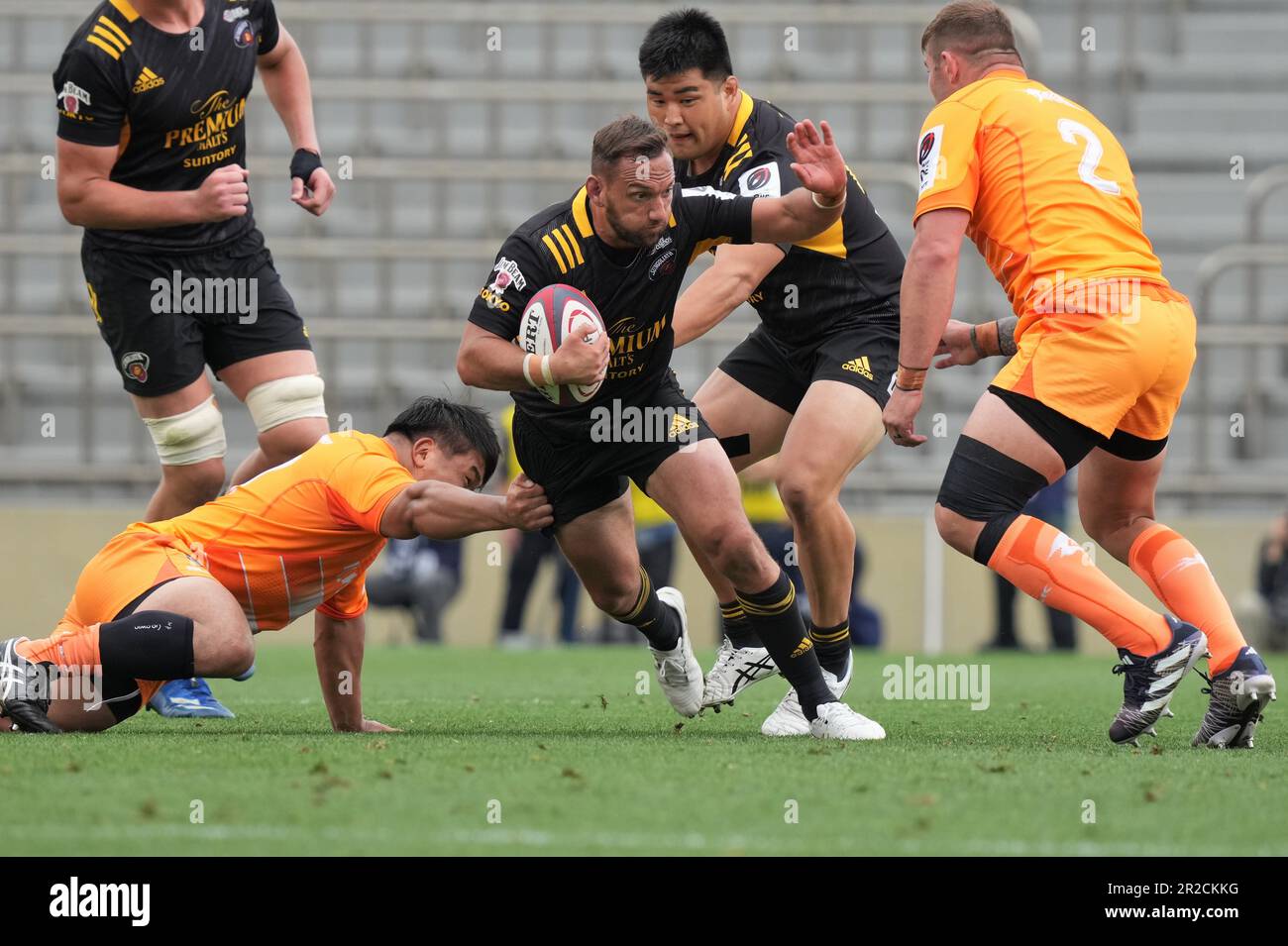 Suntory Sungoliath's Aaron Cruden during the 2022-23 Japan Rugby League ...