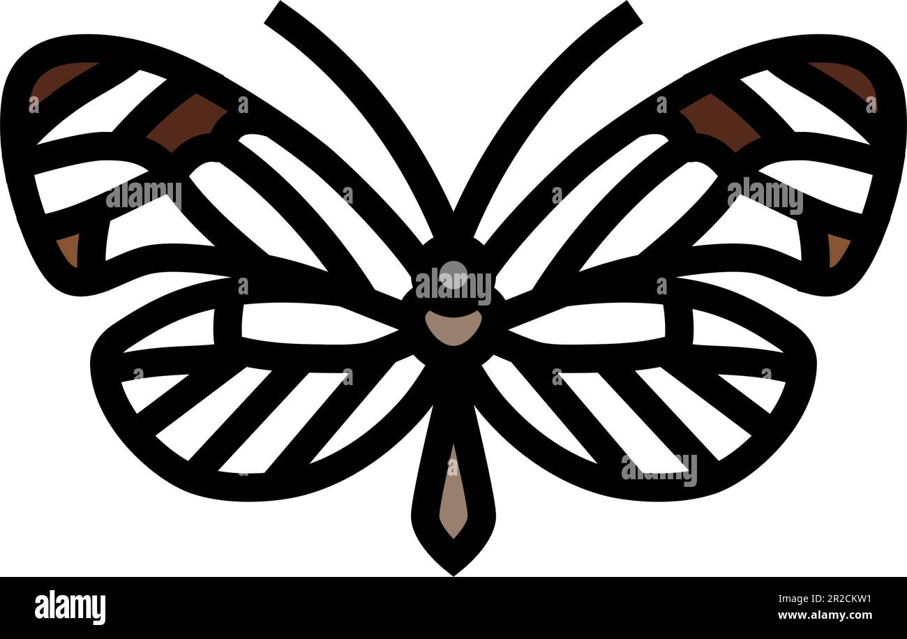 glasswing butterfly spring color icon vector illustration Stock Vector ...
