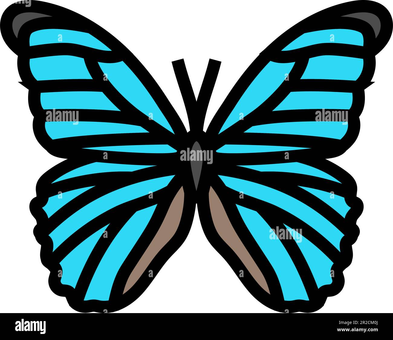giant blue morpho spring color icon vector illustration Stock Vector ...