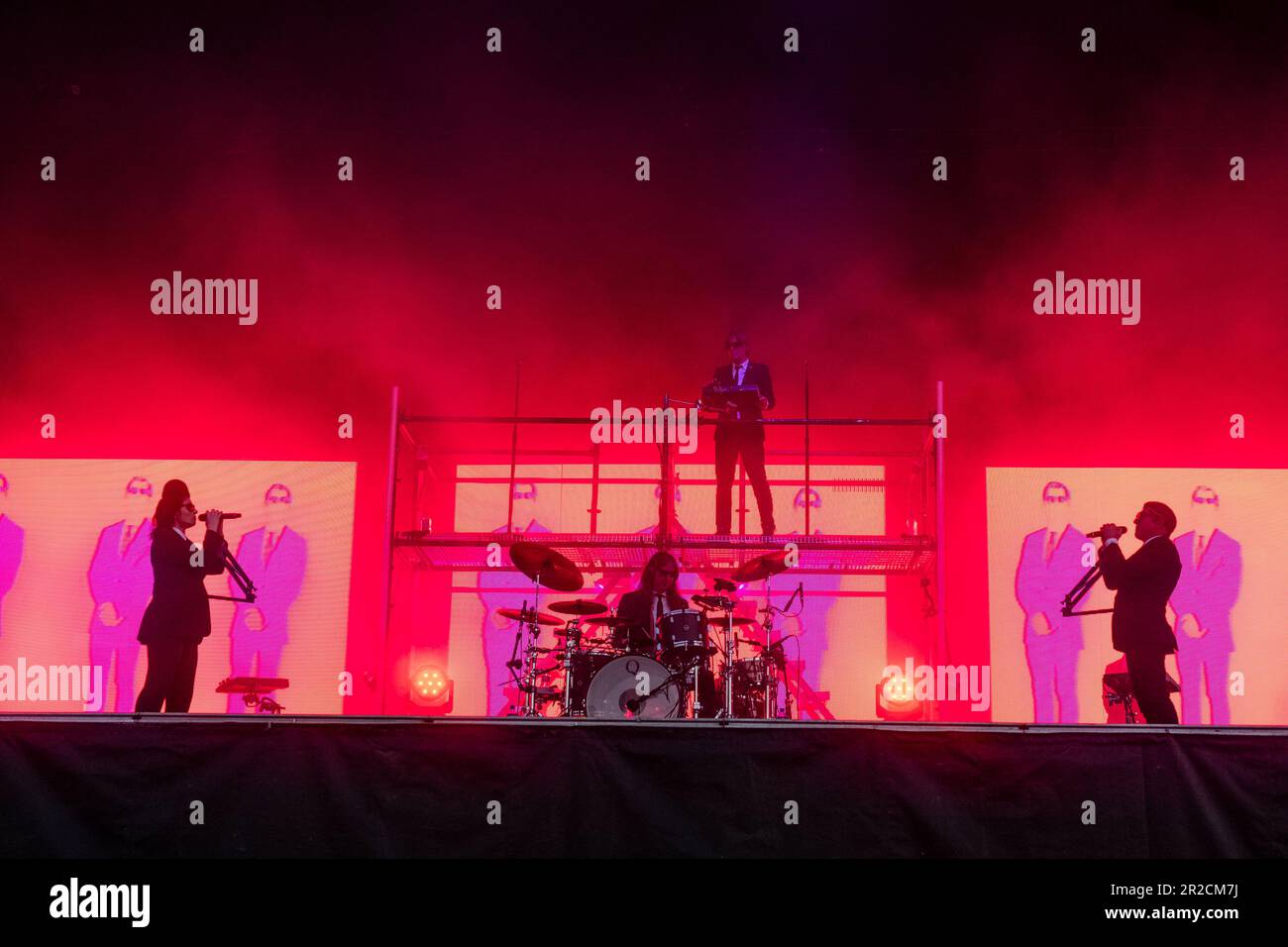 Carina Round, left, and Maynard James Keenan of Puscifer perform at the ...