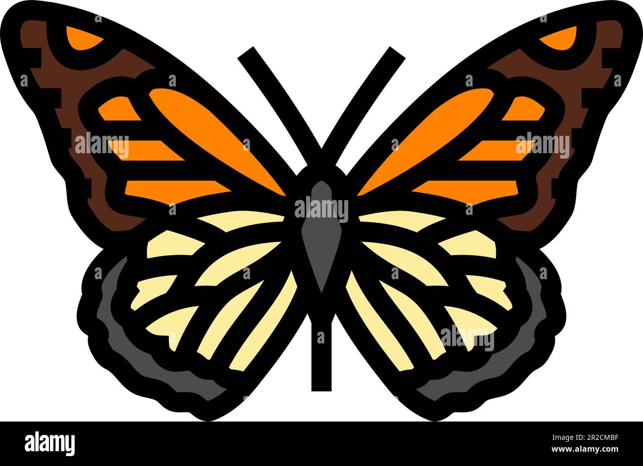 monarch summer color icon vector illustration Stock Vector Image & Art ...