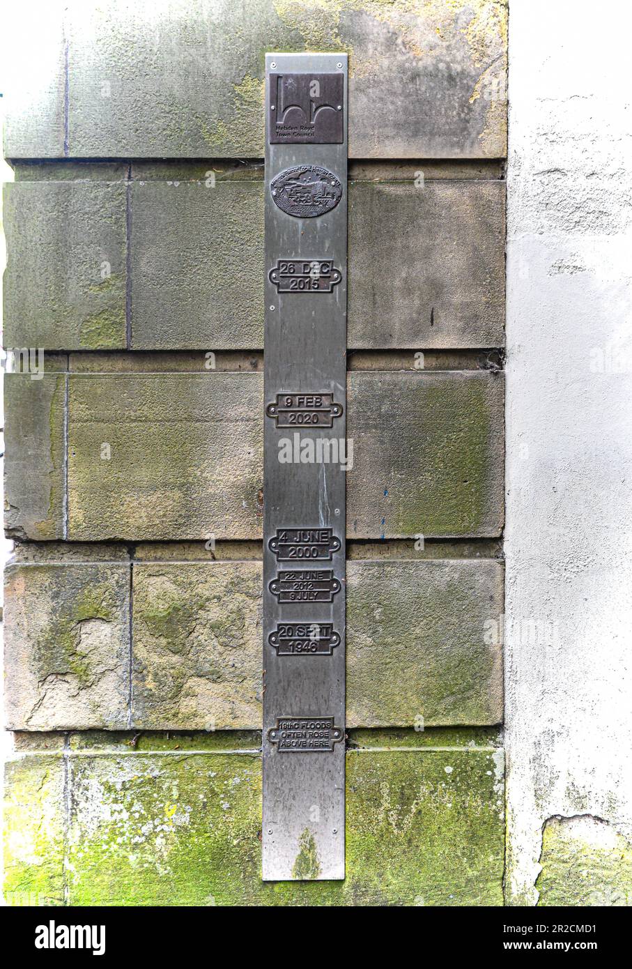 Flood Levels, Hebden Bridge Stock Photo - Alamy