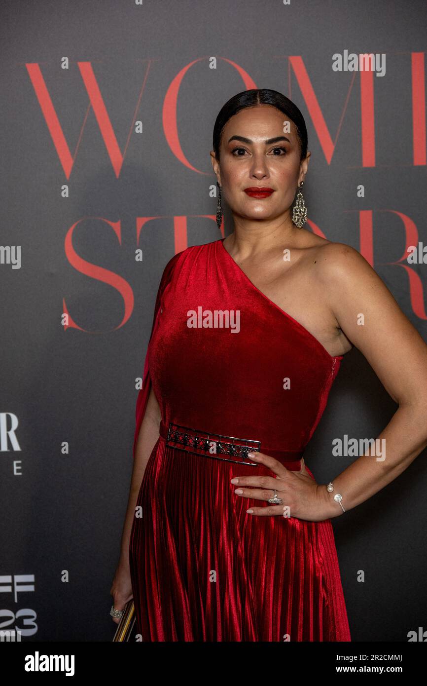 Antibes, France. 18th May, 2023. Tunisian actress Hend Sabry arrives ...