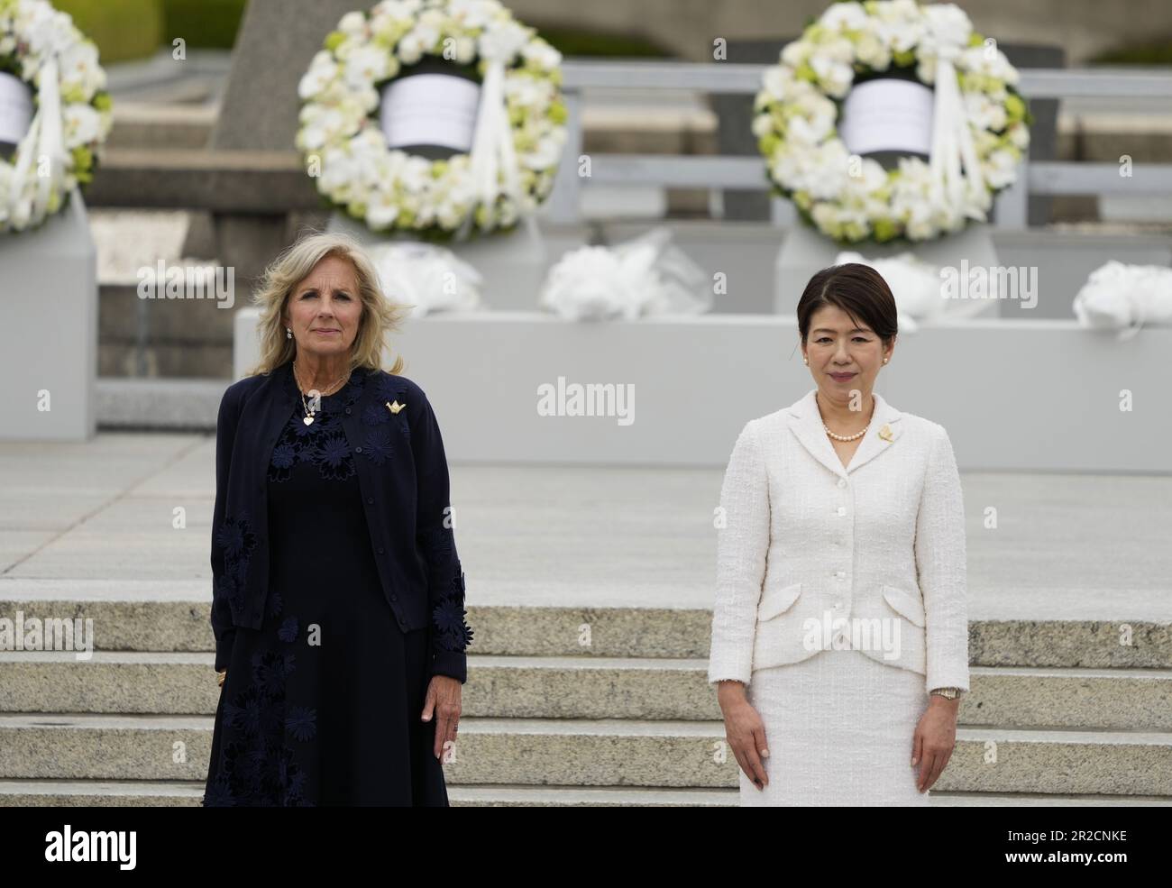 Hiroshima, Japan. 19th May, 2023. US First Lady Jill Biden and Japan's ...