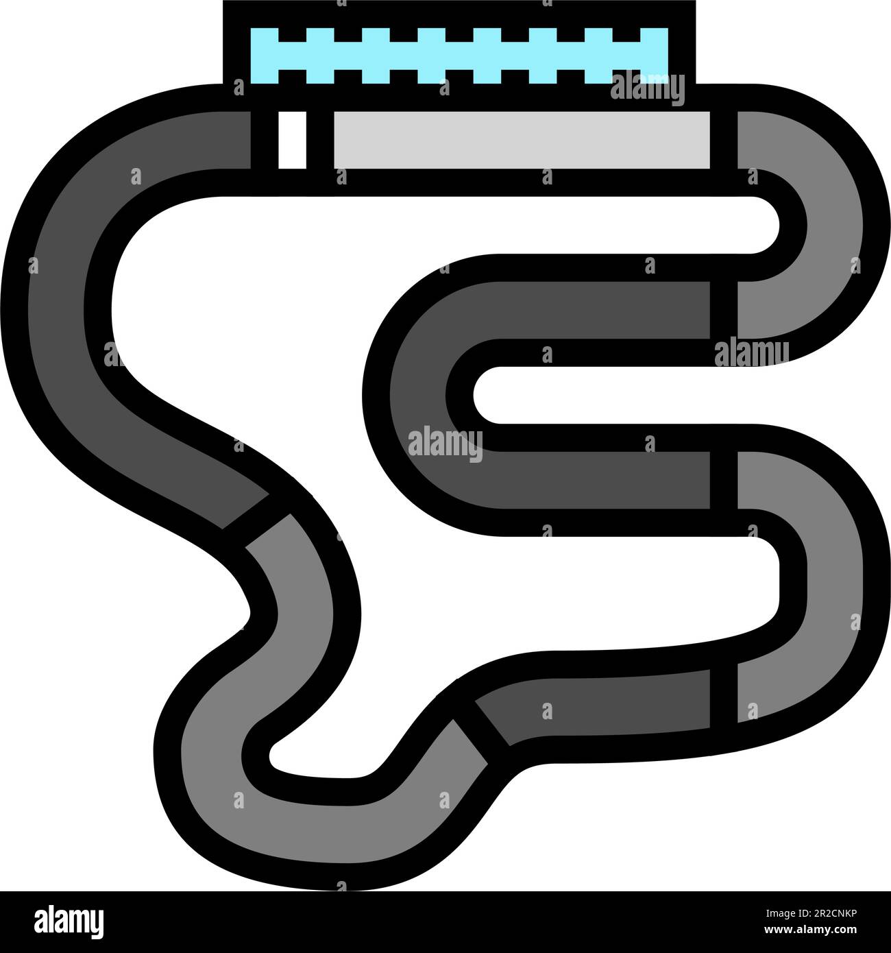 road race vehicle speed auto color icon vector illustration Stock ...