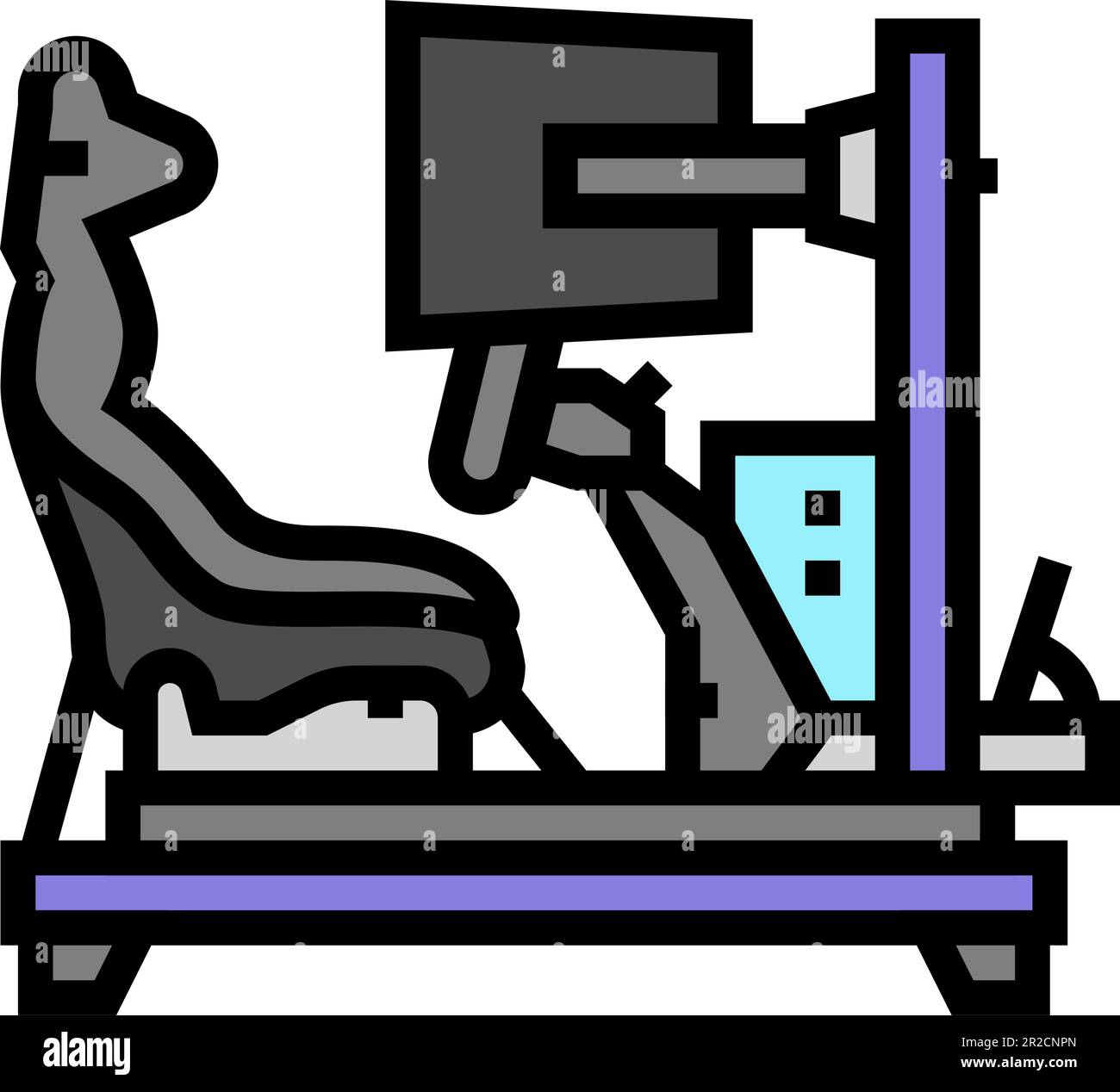racing simulator vehicle color icon vector illustration Stock Vector ...