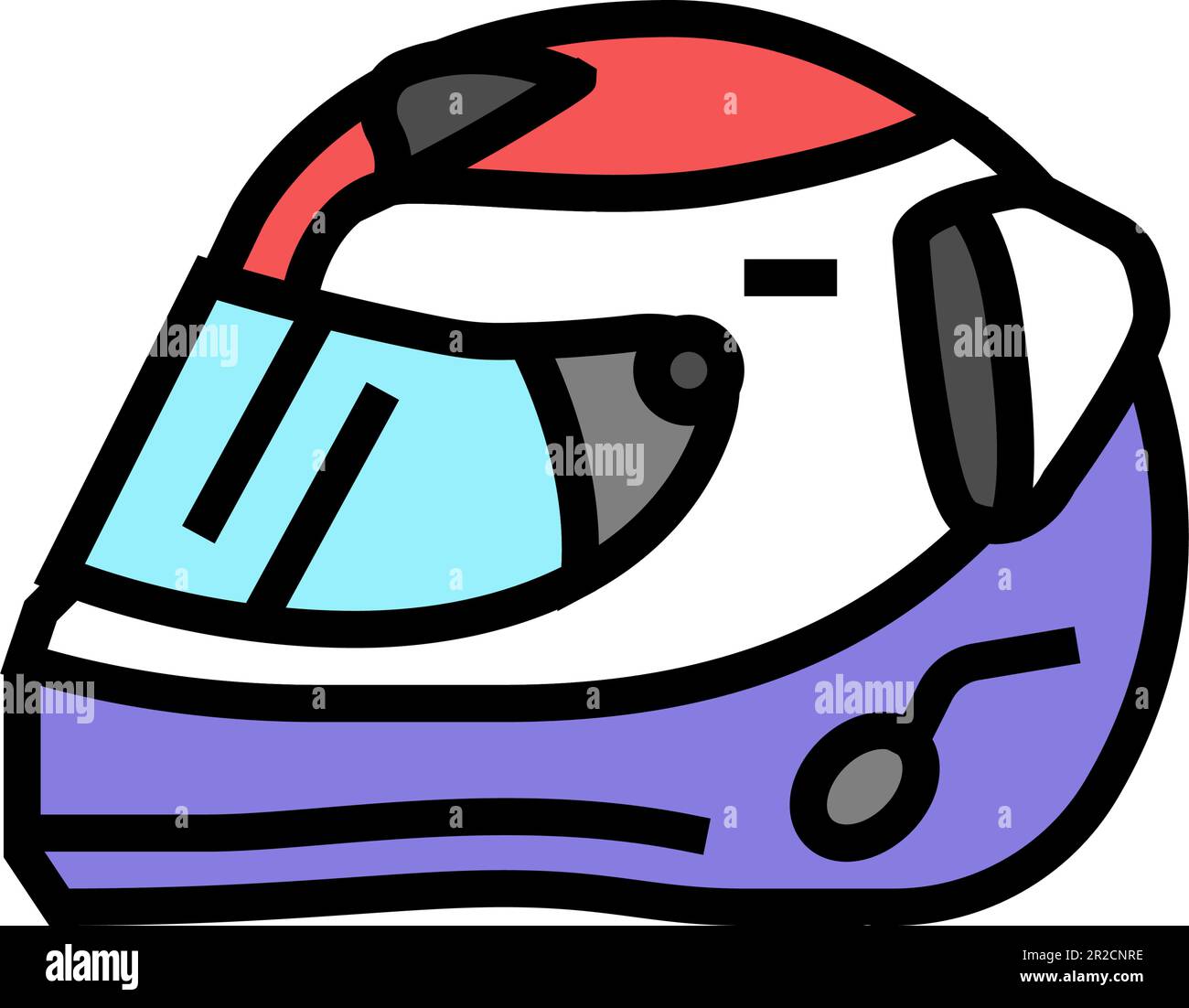 sport helmet vehicle auto color icon vector illustration Stock Vector ...