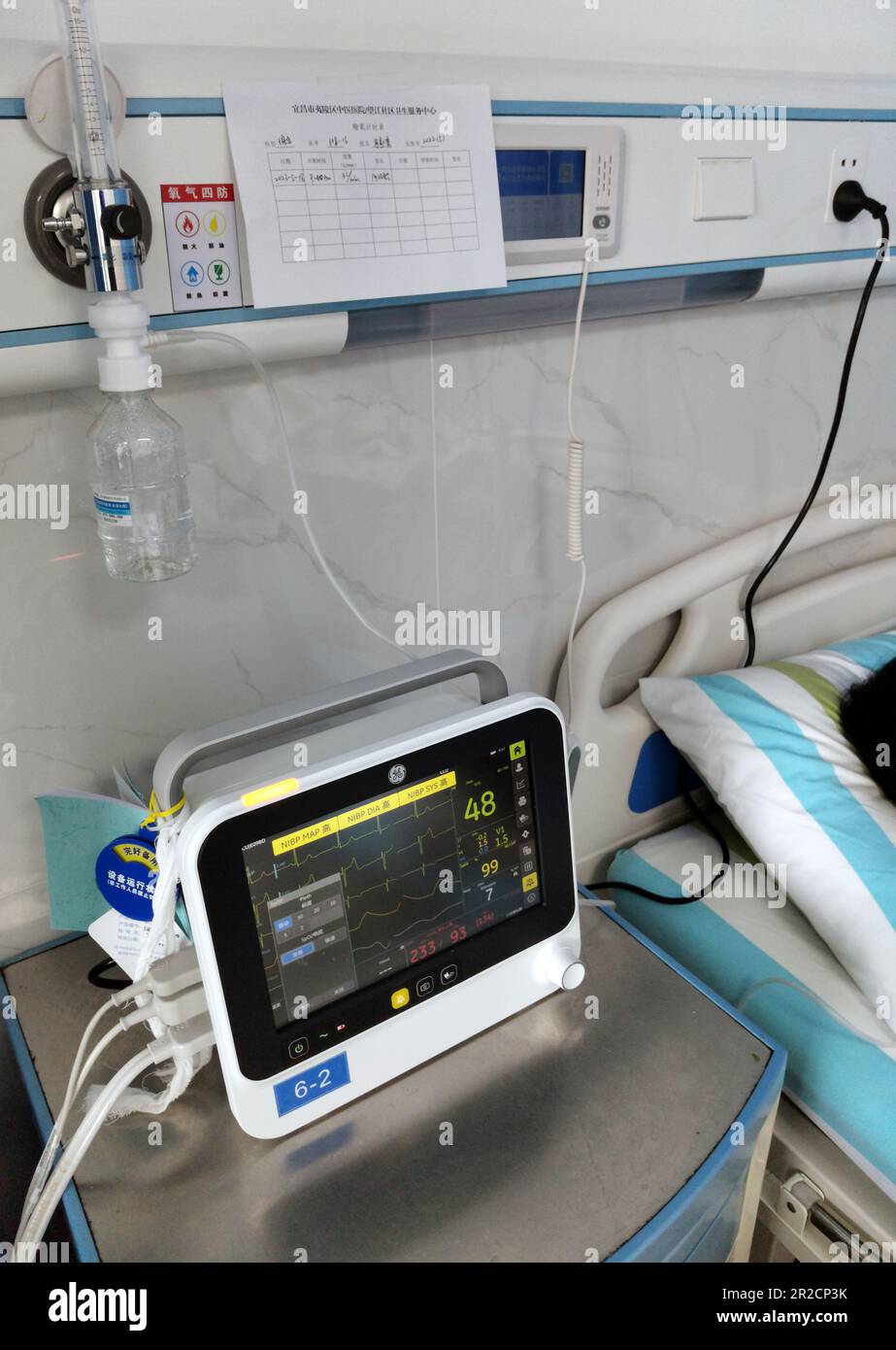 YICHANG, CHINA - MAY 18, 2023 - Blood pressure and heart rate monitor ...