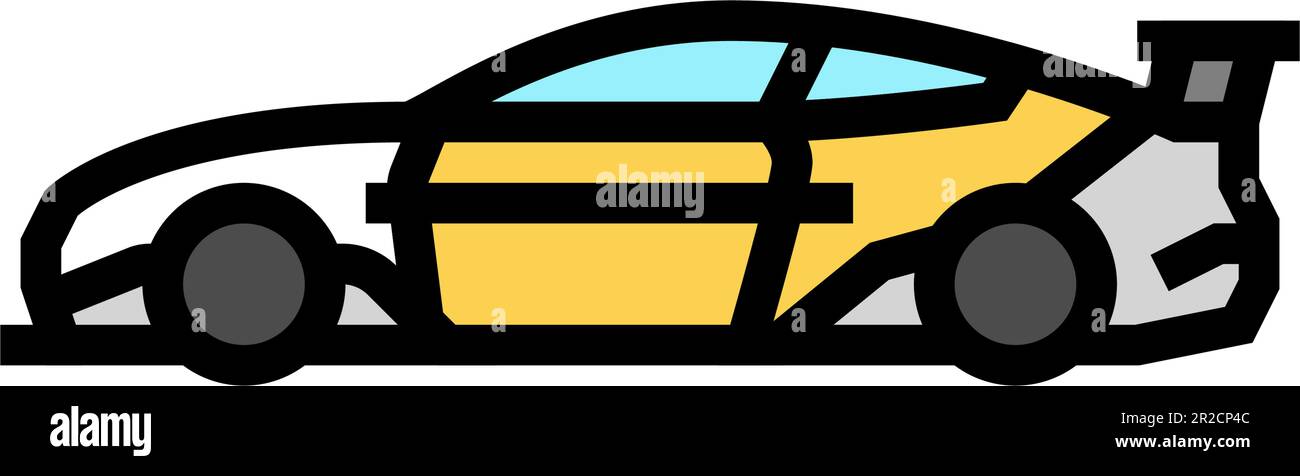 modern racing car vehicle speed color icon vector illustration Stock ...