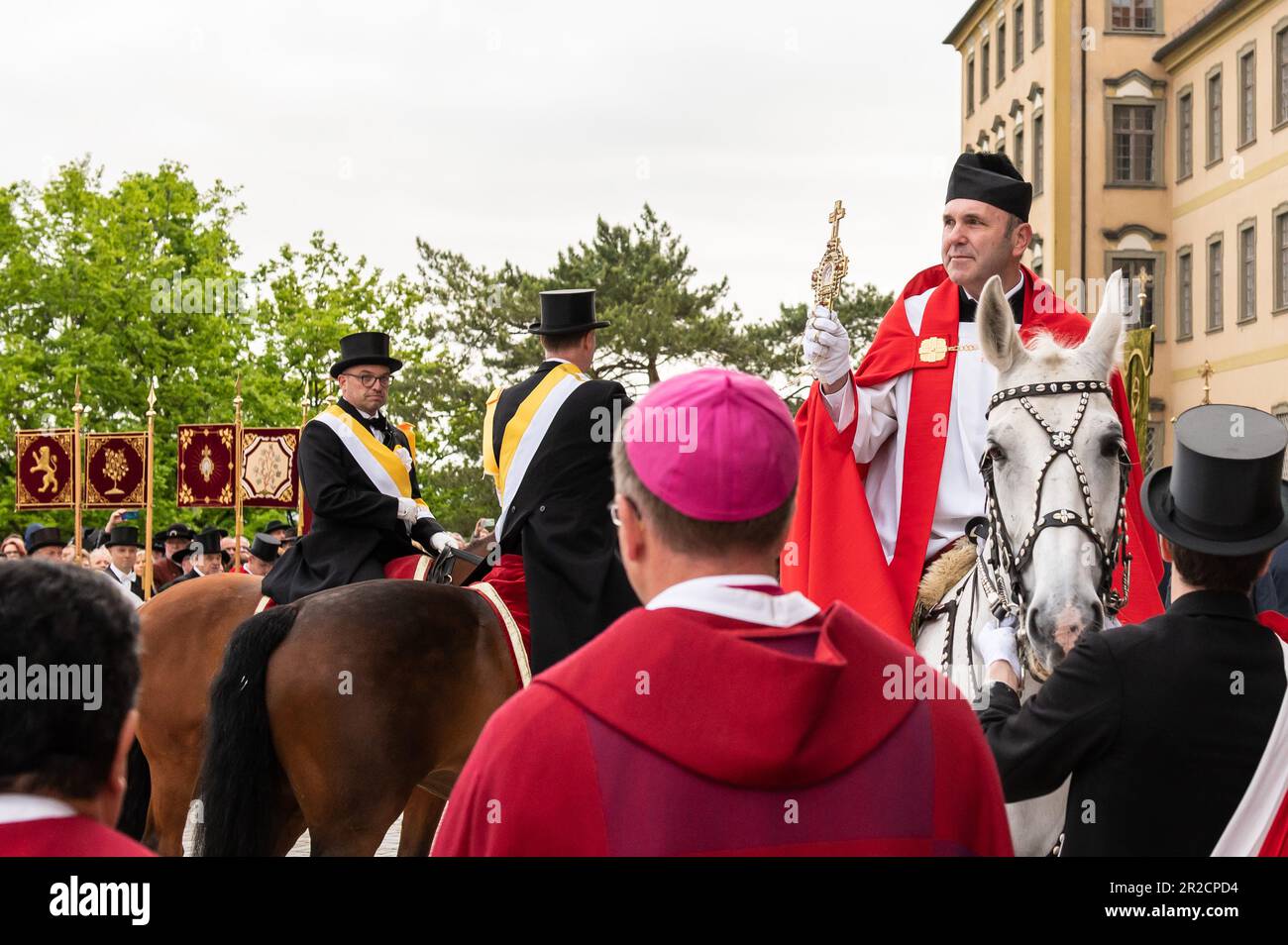 Weingarten, Germany. 19th May, 2023. Dean Ekkehard Schmid holds the ...