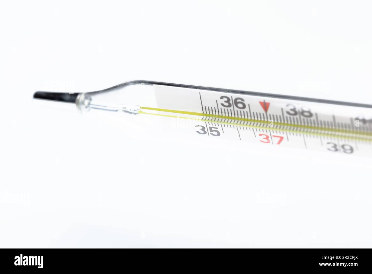 mercury thermometer, isolated on white background Stock Photo - Alamy