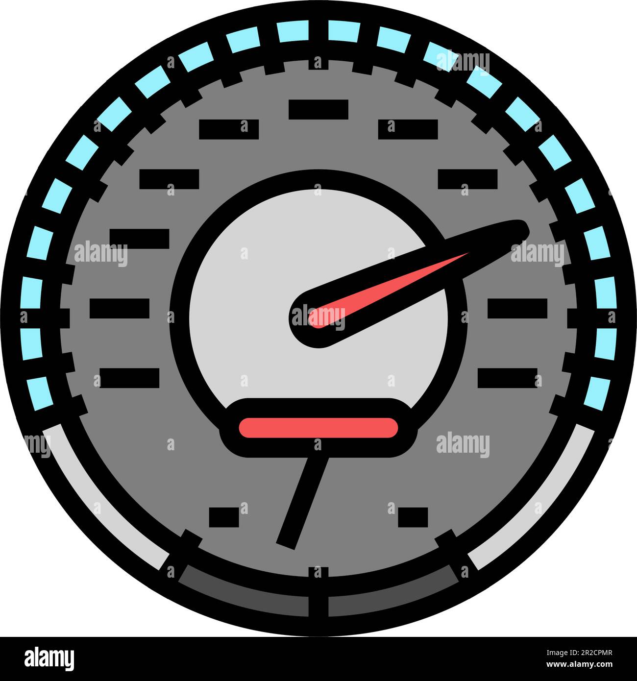 speedometer vehicle speed auto color icon vector illustration Stock ...