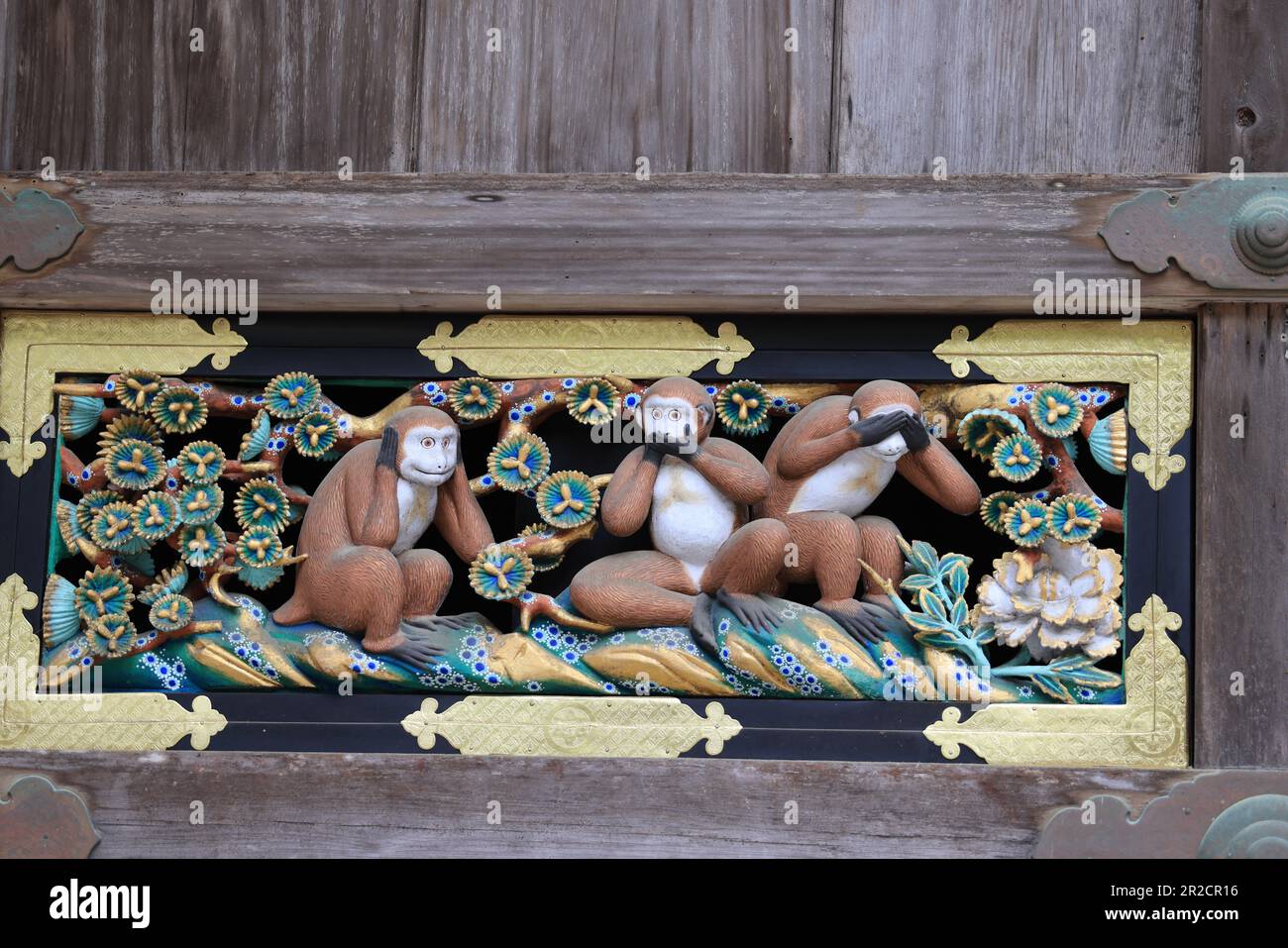 Nikko shi, Japan May 1 2023 -three wise monkeys sculpture is shown in ...