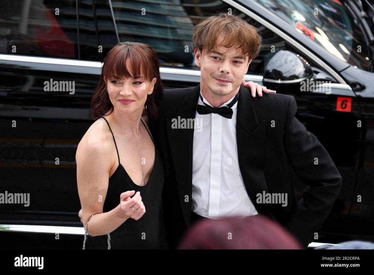 Cannes, France. 18th May, 2023. Charlie Heaton and his sister Levi Heaton attend the "Indiana ...