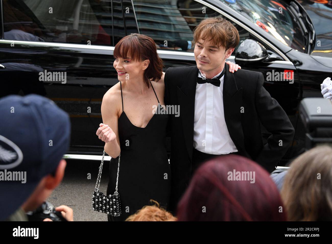 Cannes, France. 18th May, 2023. Charlie Heaton and his sister Levi ...