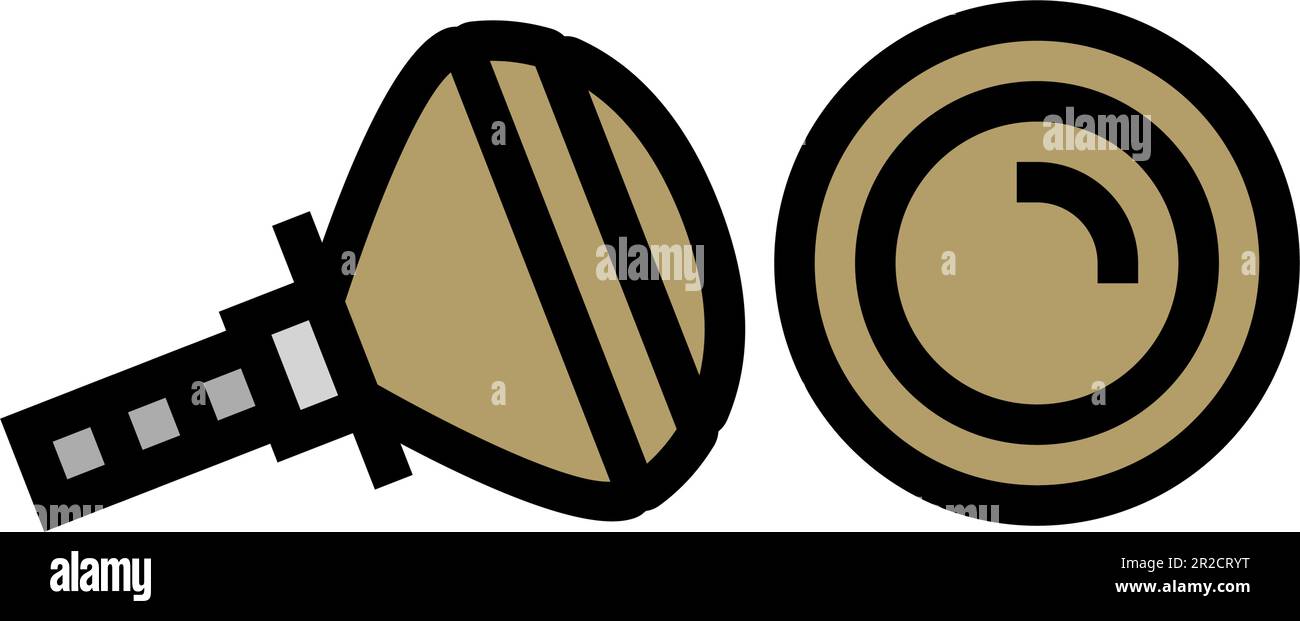 knobs pull hardware furniture fitting color icon vector illustration ...