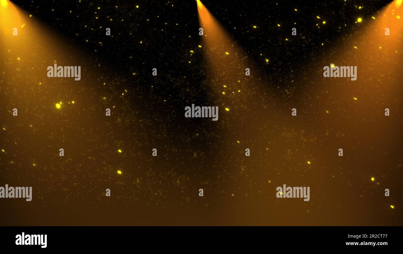 Gold spot lights. Computer generated 3d render Stock Photo - Alamy