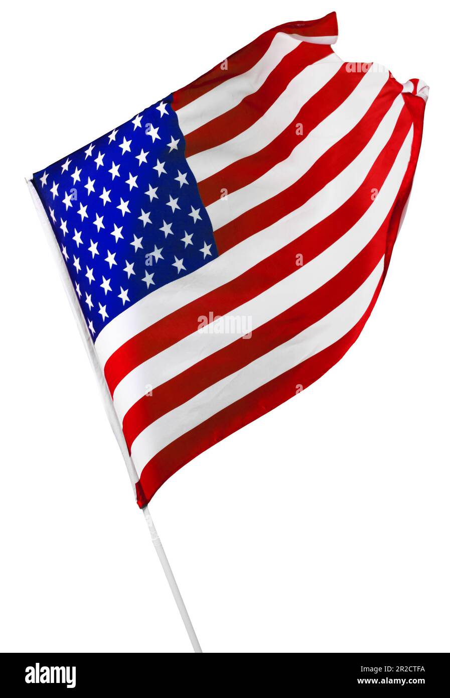 American flag isolated on white Stock Photo - Alamy