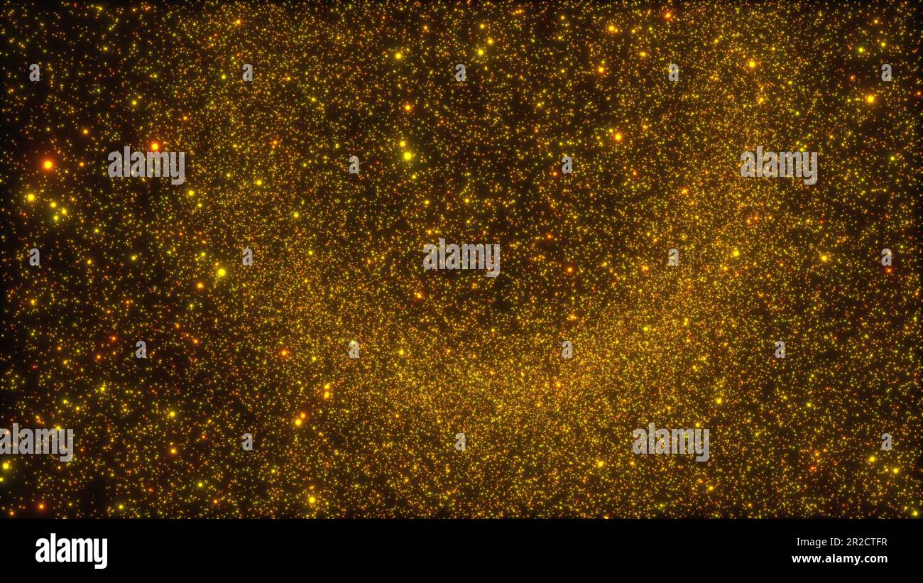 Small gold particles. Computer generated 3d render Stock Photo - Alamy