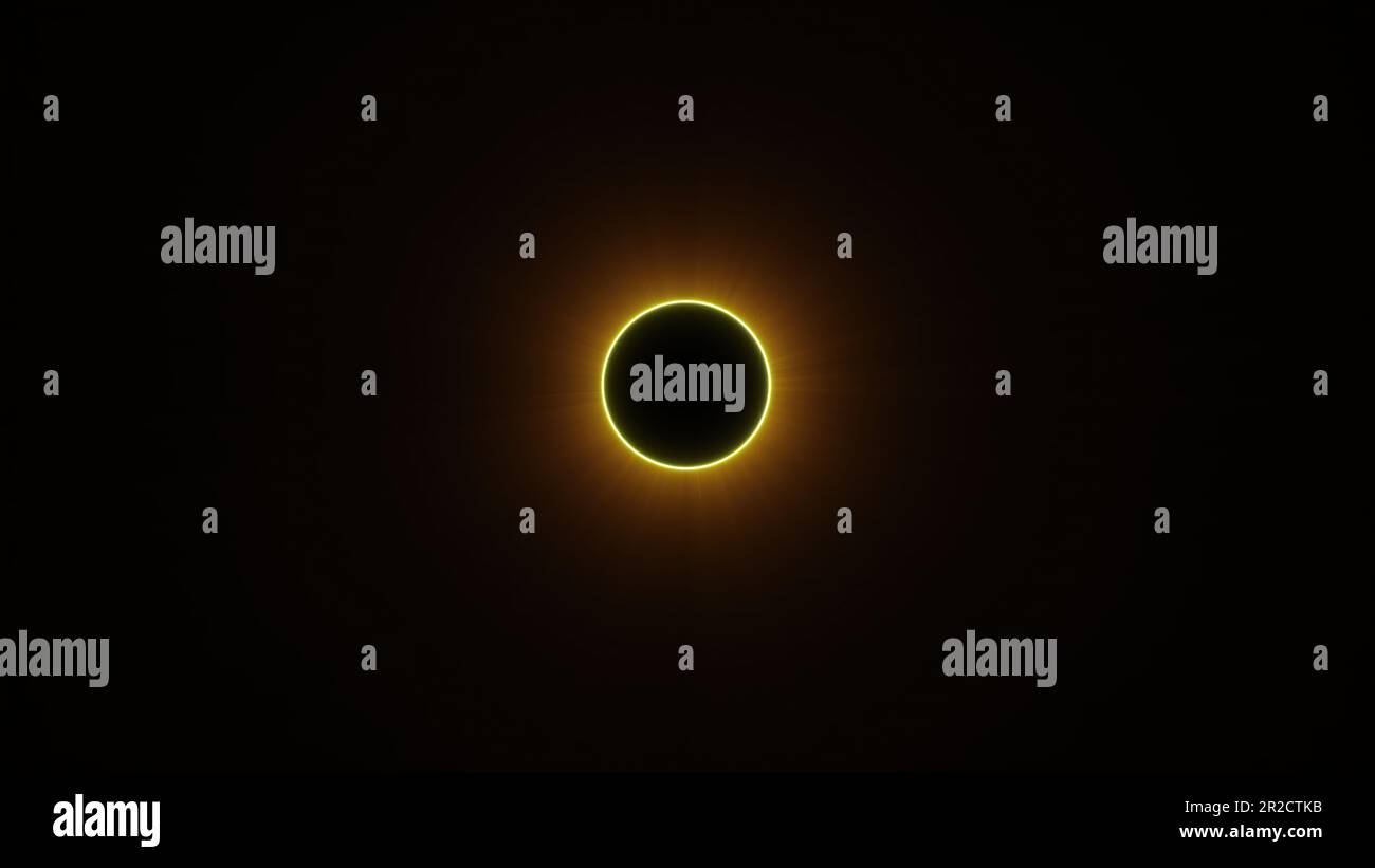 Total solar eclipse. Computer generated 3d render Stock Photo - Alamy