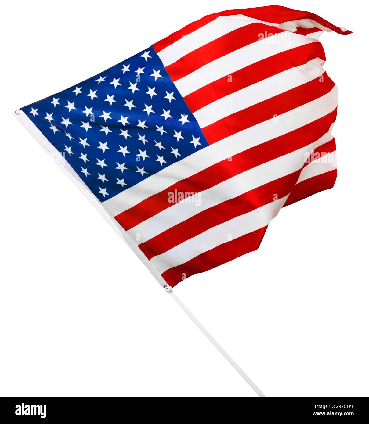 American flag isolated on white Stock Photo - Alamy