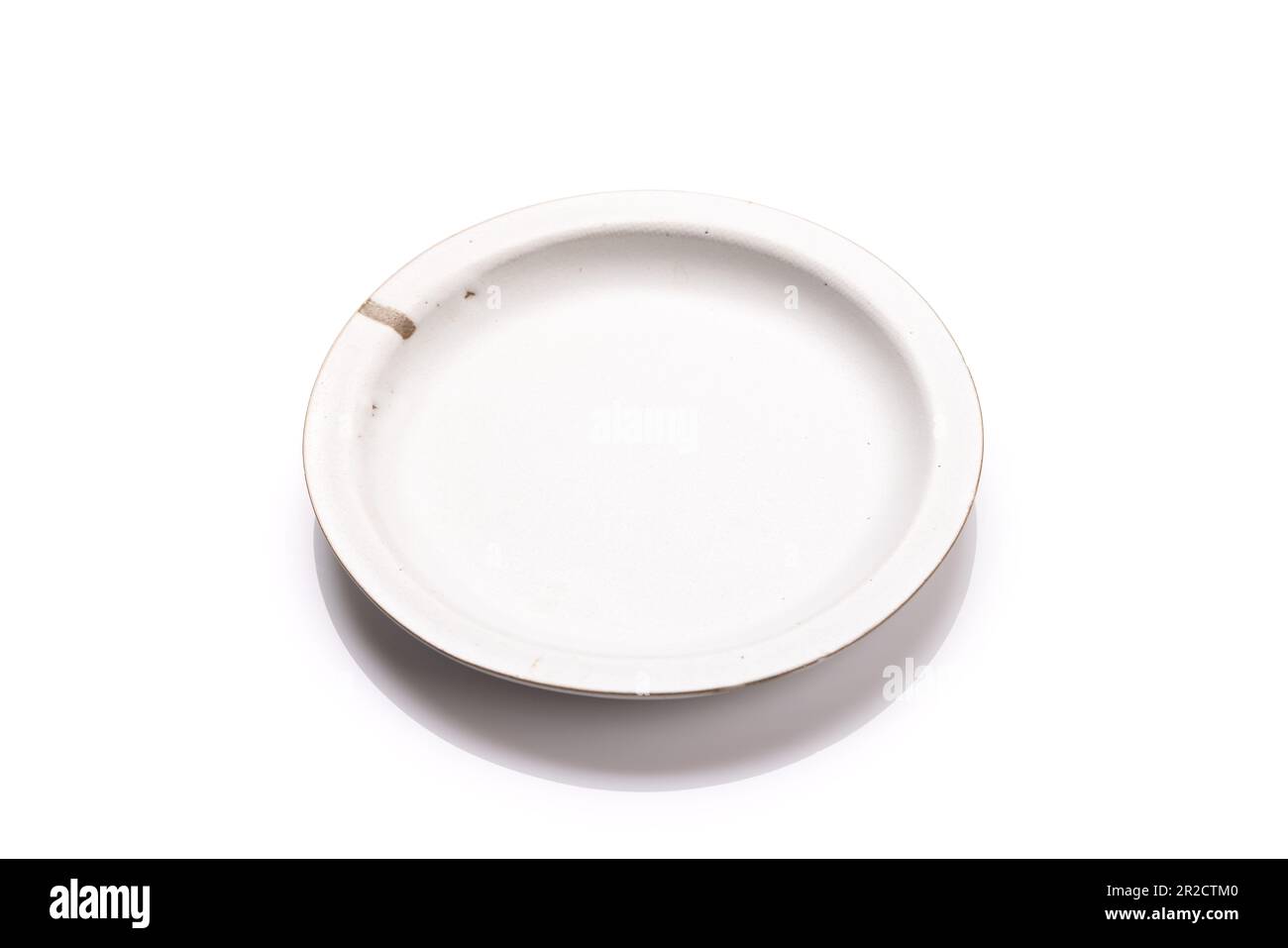Empty plate isolated on white background Stock Photo - Alamy