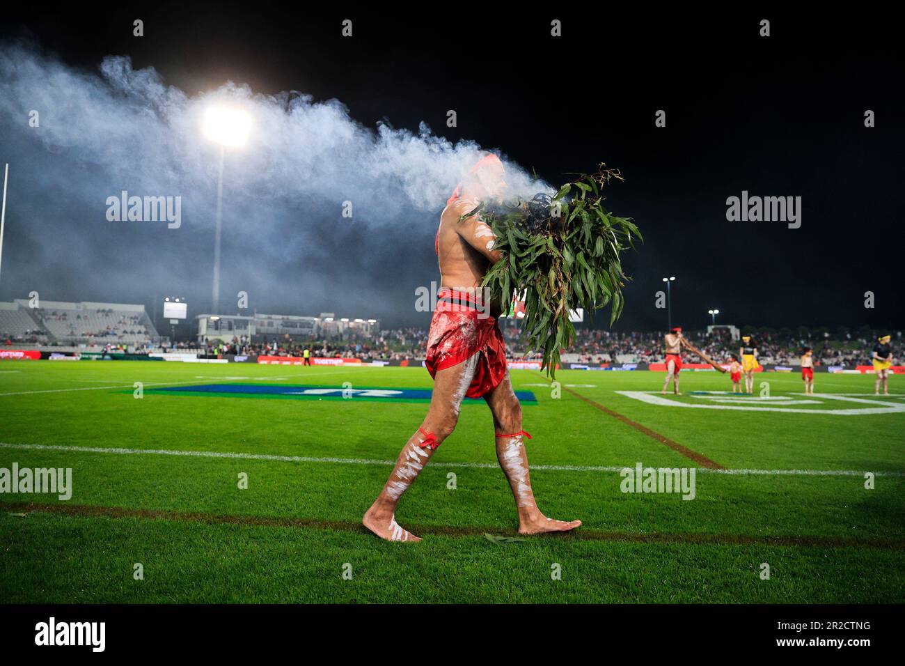 A smoking ceremony ahead of of the NRL Round 12 match between the St ...
