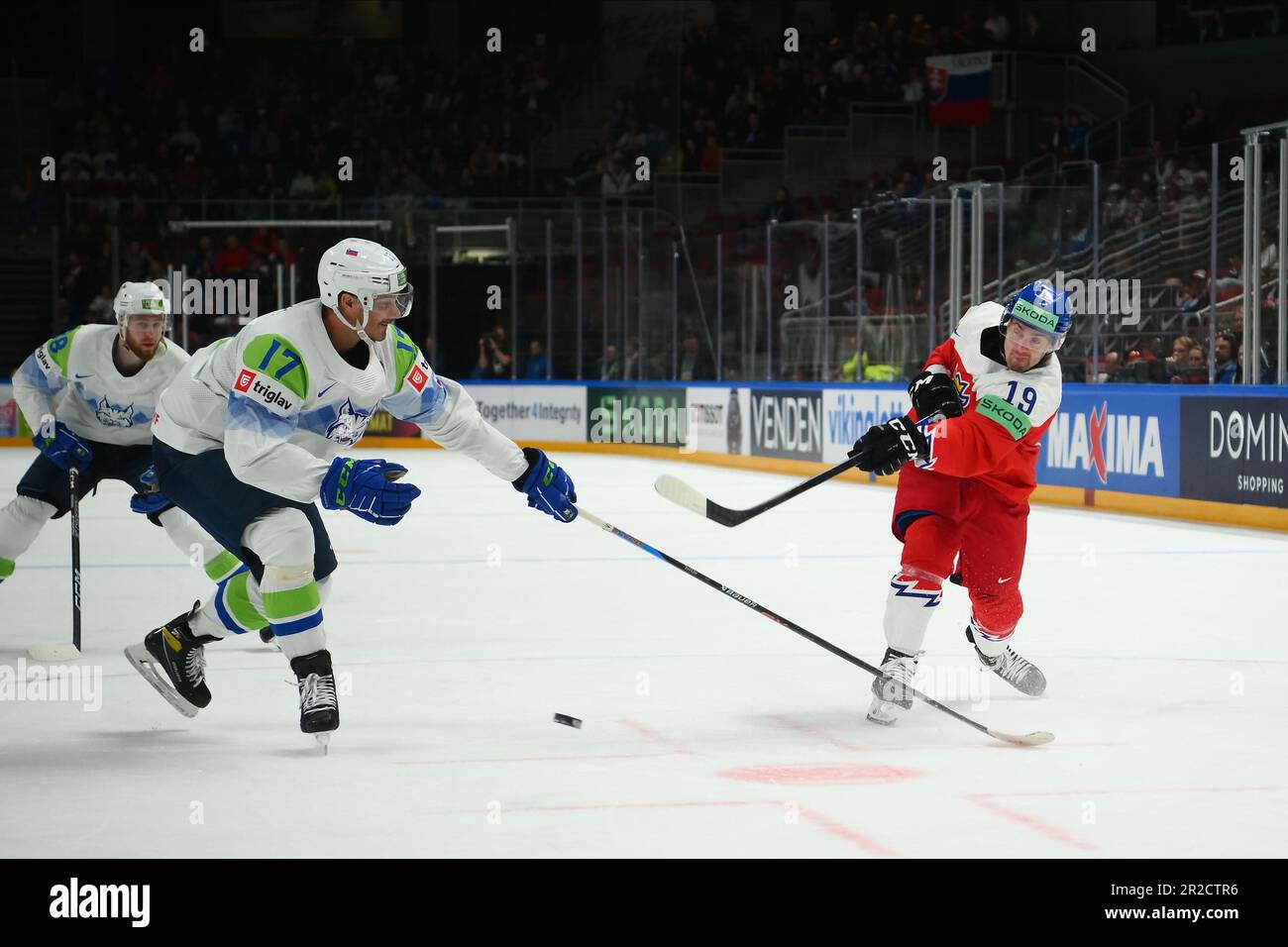 LATVIA, RIGA - 18.05.23: FLEK Jakub, PAVLIN Ziga. Game Czech Republic ...