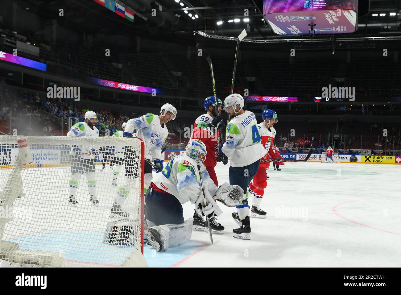 LATVIA, RIGA - 18.05.23: Game Czech Republic vs Slovenia. IIHF 2023 Ice ...