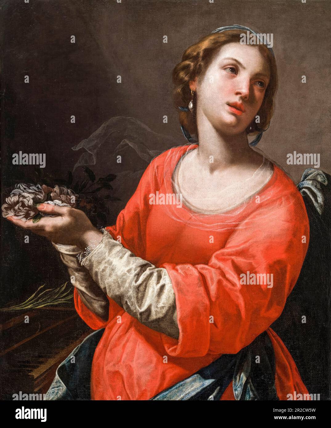 Artemisia Gentileschi, Saint Cecilia, painting before 1654 Stock Photo ...