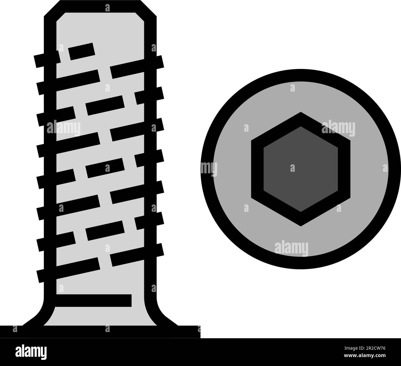 Lock nut bolt Stock Vector Images - Alamy