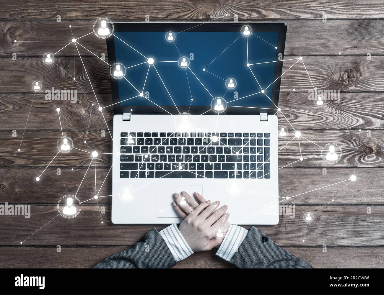 Concept of social connection and networking with social connection ...