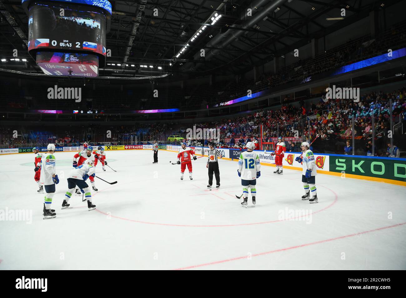 LATVIA, RIGA - 18.05.23: Game Czech Republic vs Slovenia. IIHF 2023 Ice ...