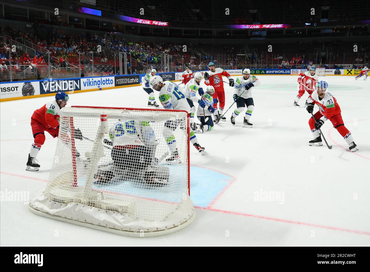 LATVIA, RIGA - 18.05.23: Game Czech Republic vs Slovenia. IIHF 2023 Ice ...