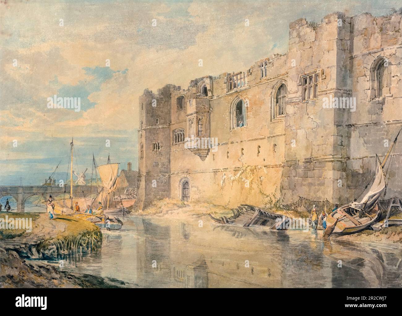 JMW Turner, Newark upon Trent, painting circa 1796 Stock Photo - Alamy