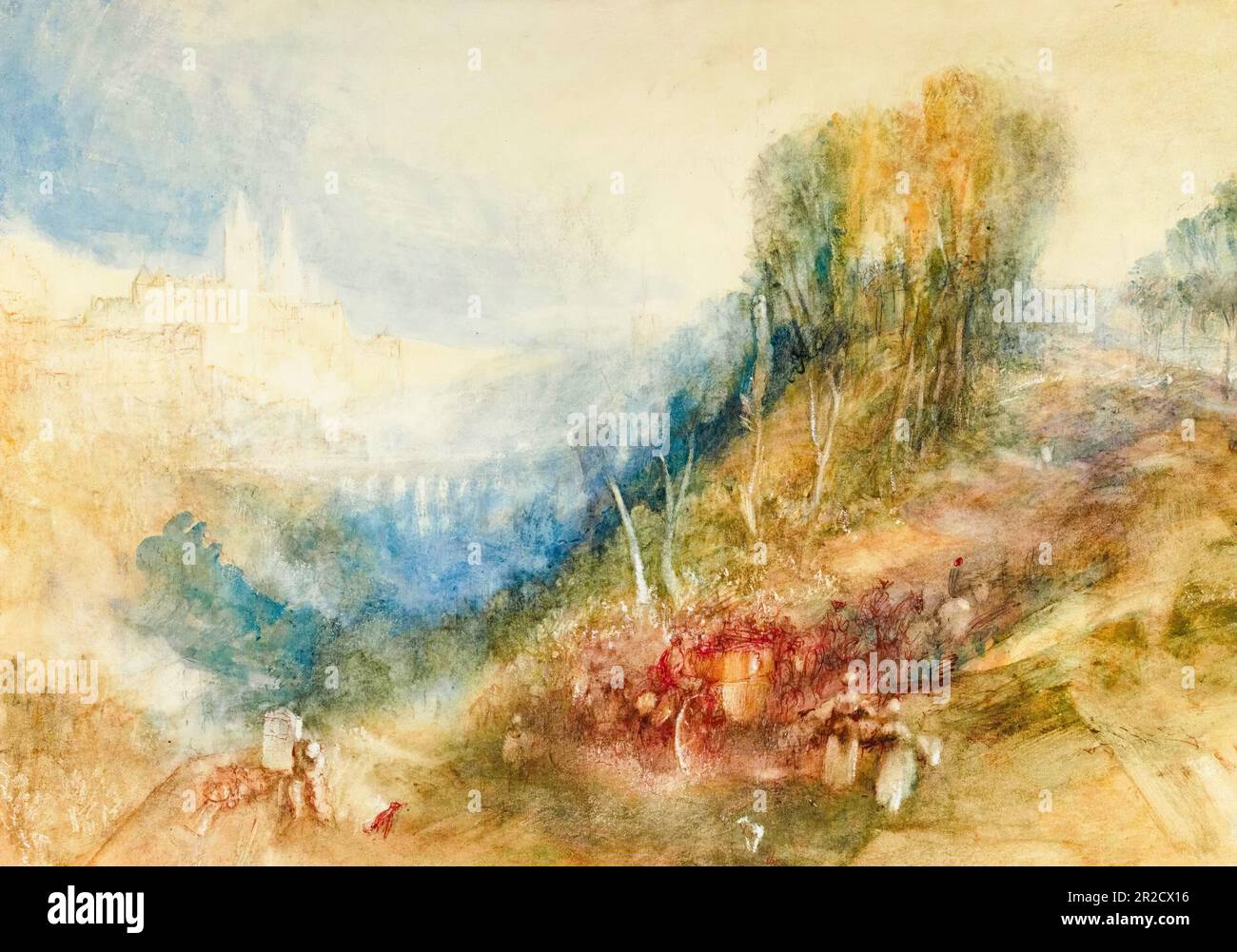 JMW Turner, Lausanne From The West, landscape painting 1816 Stock Photo ...