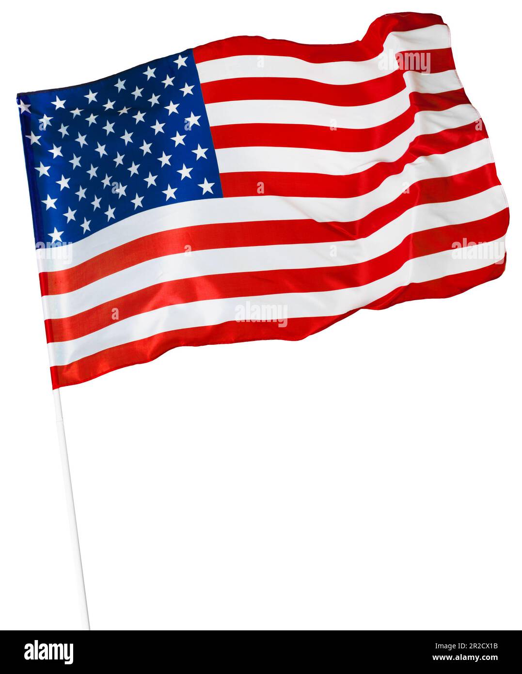 American flag isolated on white Stock Photo - Alamy