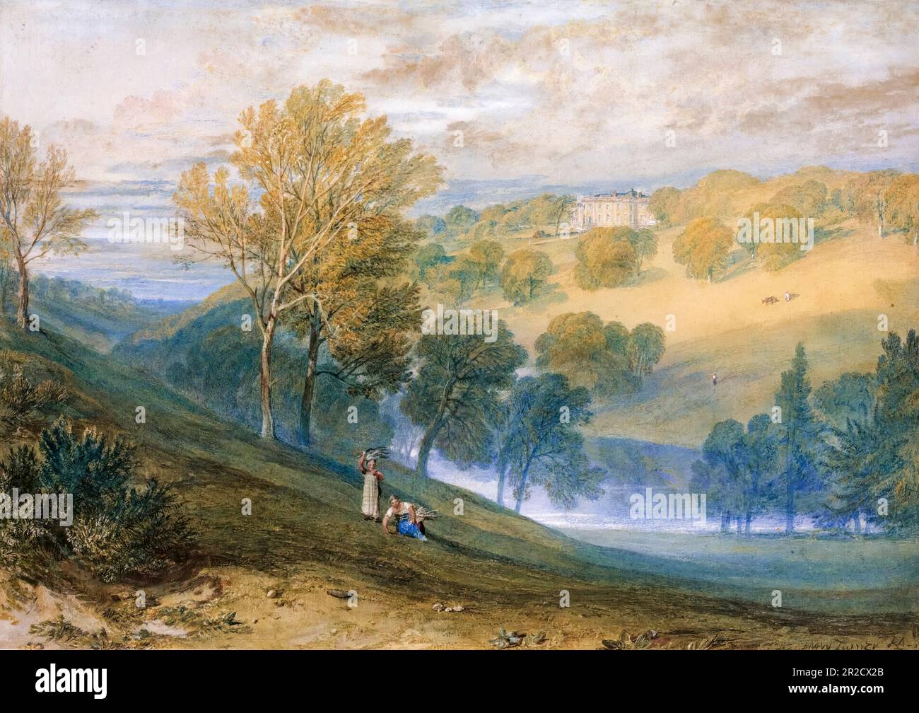 JMW Turner, Gledhow Hall, Yorkshire, landscape painting before 1851 ...