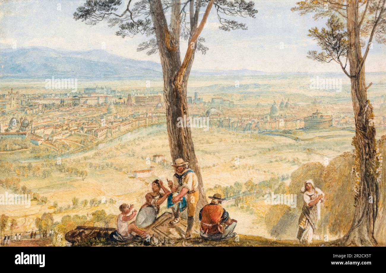 JMW Turner, Rome from Monte Mario, landscape painting circa 1818 Stock ...