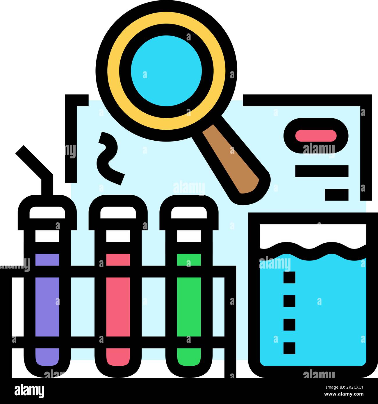 science exploration kit toy child game play color icon vector ...