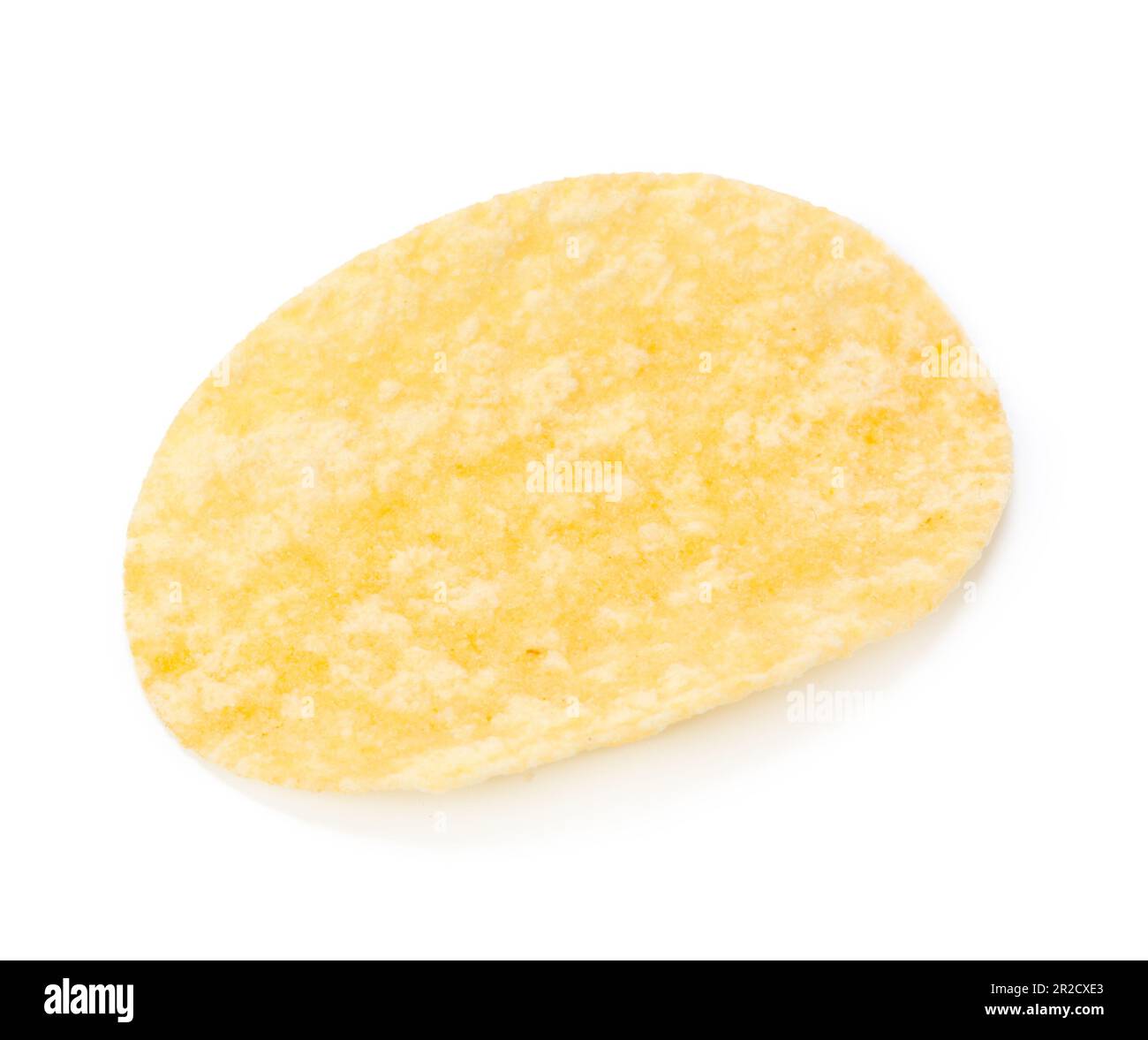 yellow potato chips isolated on white Stock Photo - Alamy