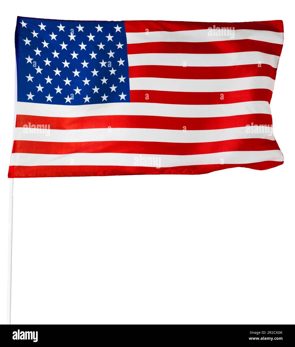 American flag isolated on white Stock Photo - Alamy