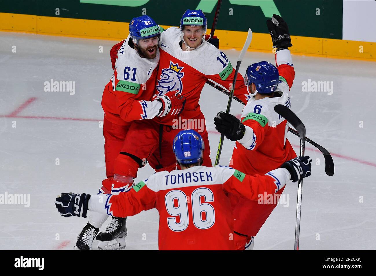 LATVIA, RIGA - 18.05.23: KAUT Martin, KUBALIK Dominik, KEMPNY Michal ...